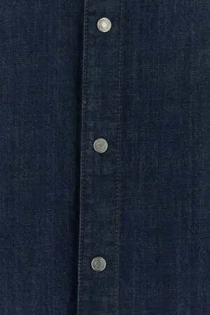 Ami Denim Shirt With Embroidered Detail