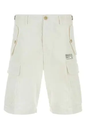 Dsquared2 Stretch Cotton Utility Bermuda Shorts - White