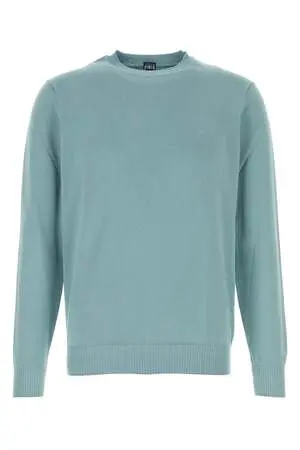 Fedeli Light Cotton Sweater - Blue