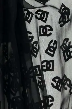 Dolce & Gabbana Organza Blouse With Dg Embroidery