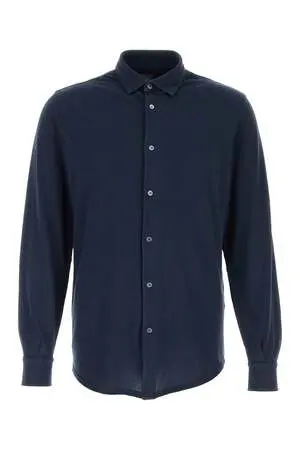 Fedeli Navy Piquet Shirt