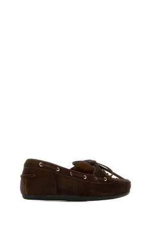 FERRAGAMO Suede Flippy Loafers - Brown
