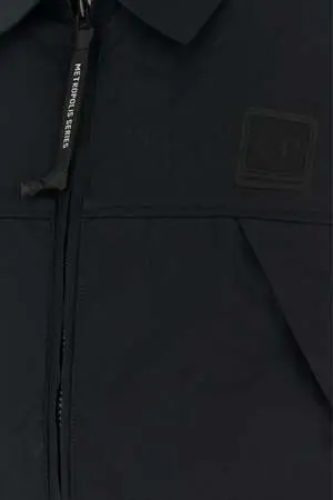 C.P. COMPANY Gabardine Zip-up Jacket With Rubberized Logo Print