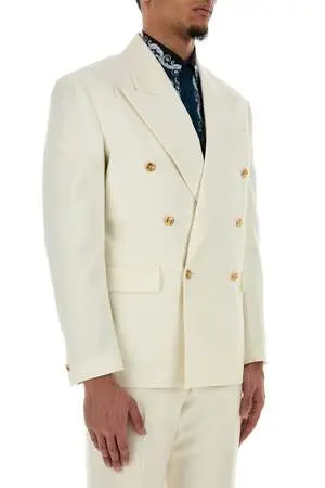 Versace Ivory Wool Blazer