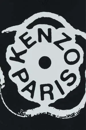 Kenzo Cotton Sweatshirt With Bone Flower Print