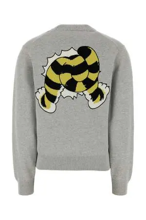 Kenzo Wool Blend Sweater With Wild Tiger Embroidery