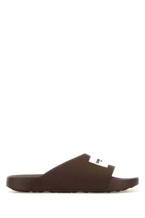 Givenchy Rubber Label Slippers - Brown