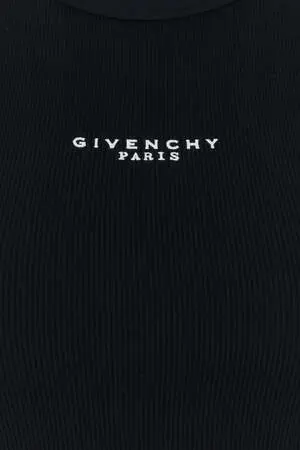 Givenchy Stretch Cotton Ribbed Crop Top - Black
