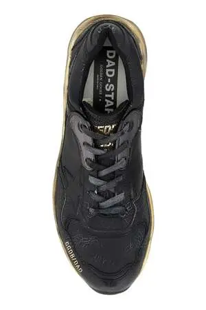 GOLDEN GOOSE Charcoal Leather Running Dad Sneakers