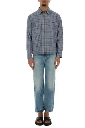 Versace Stonewashed Pure Cotton Denim Jeans With Medusa Biggie Detail