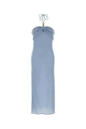 Magda Butrym Light Stretch Lyocell Blend Dress With Decorative Stone Embellishments