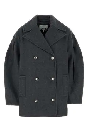 GANNI Wool Blend Coat