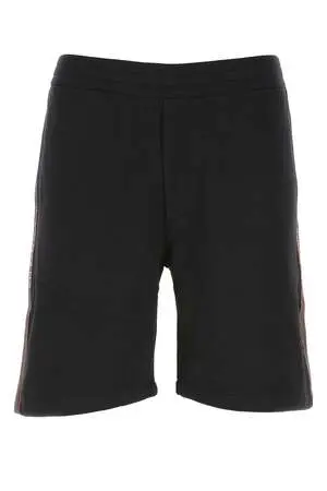 Alexander McQueen Cotton Bermuda Shorts - Black