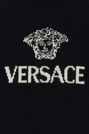 Versace Cashmere Sweater With Embroidered Logo