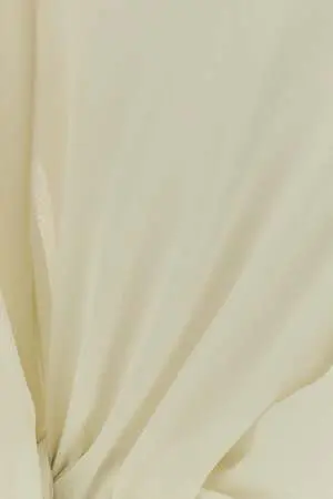 Alaïa Cream Crepe Blouse With Bow Detail