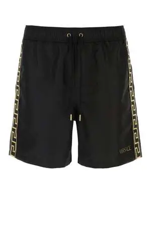 Versace Polyester Swimming Shorts - Black