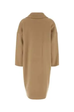 AFTERCOAT Camel Wool Blend Coat - Light Brown