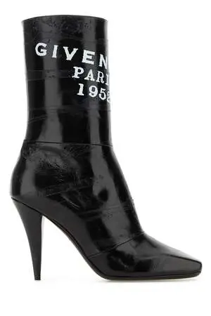 Givenchy Leather Sliced Square Tape Ankle Boots