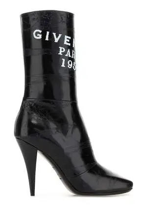 Givenchy Leather Sliced Square Tape Ankle Boots