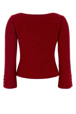 Valentino Garavani Boucle Blazer With Decorative Bow