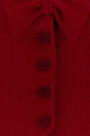 Valentino Garavani Boucle Blazer With Decorative Bow