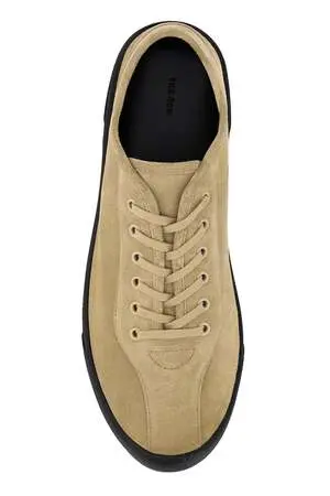 THE ROW Dove Suede Lace-up Sneakers