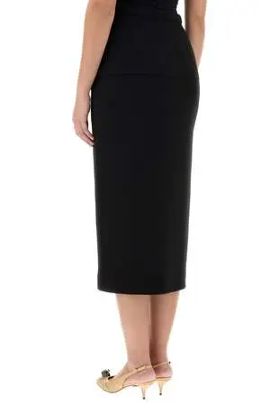 Valentino Garavani Wool Skirt With Side Slit