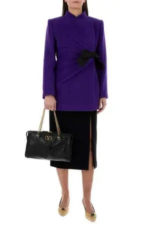 Valentino Garavani Wool Skirt With Side Slit
