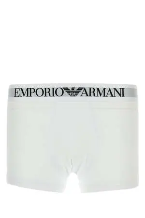 Emporio Armani Stretch Cotton Boxer - White