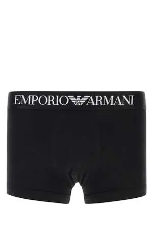 Emporio Armani Stretch Cotton Boxer - Black
