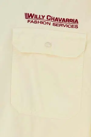 WILLY CHAVARRIA Cream Cotton Oversize Shirt - Yellow