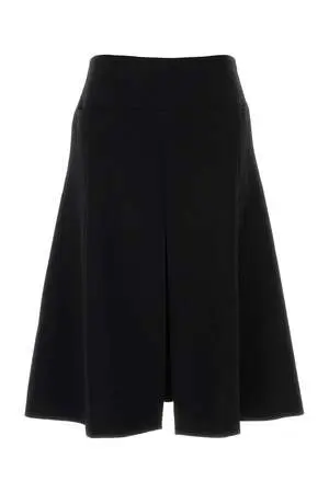 Alaïa Stretch Polyester Blend Flared Skirt With Side Slit