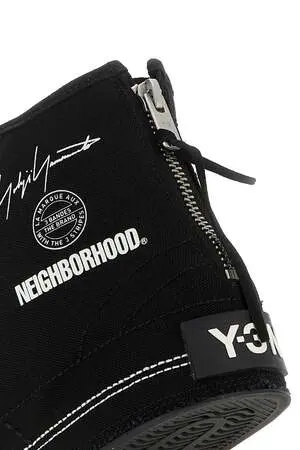 Y-3 YOHJI YAMAMOTO ADIDAS Y-3 Yamamoto Canvas High-top Sneakers With Zip Detail