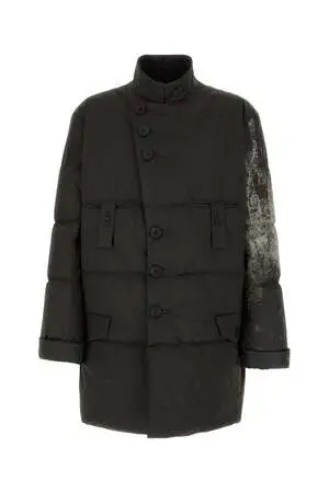 Yohji Yamamoto Dark Polyester Padded Jacket - Brown
