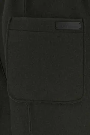 AMI Paris Charcoal Wool Wide-leg Pants