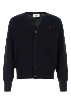 Ami Dark Wool Cardigan - Blue