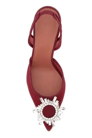 Amina Muaddi Tiziano Mesh Begum Pumps - Red