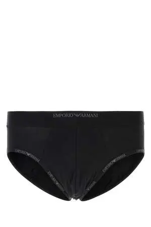 Emporio Armani Stretch Cotton Brief Set - Black