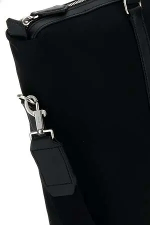 Bally Canvas Shopping Bag With Laminated Logo And Ribbon Detail