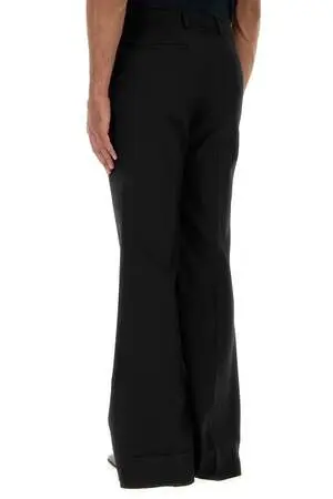 Valentino Garavani Tailored Polyester Blend Flare Trousers - Black