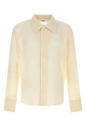 Séfr Cream Cotton Ignacio Shirt - Yellow