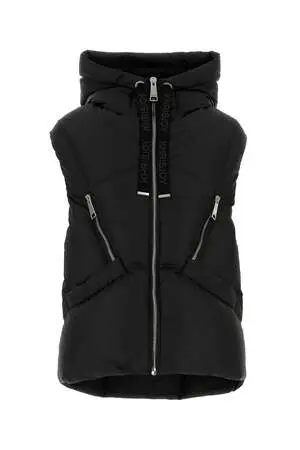 Khrisjoy Quilted Hooded Sleeveless Down Jacket