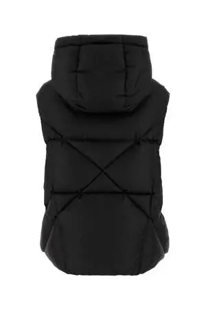 Khrisjoy Quilted Hooded Sleeveless Down Jacket