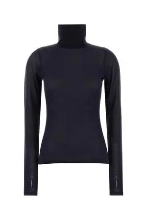 Zimmermann Navy Knit Turtleneck Top