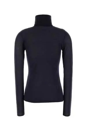 Zimmermann Navy Knit Turtleneck Top