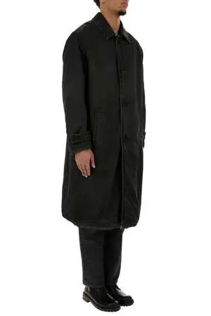MAISON MARGIELA Cotton Blend Overcoat - Black