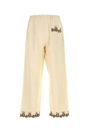 BODE Cream Wool Joggers