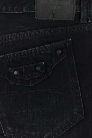 Balenciaga Embellished Denim Mini Skirt - Black