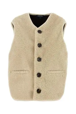 Soeur Teddy Fabric Vest - Light Brown
