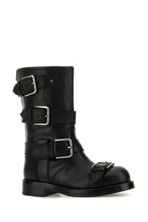 Dolce & Gabbana Leather Boots With Adjustable Straps